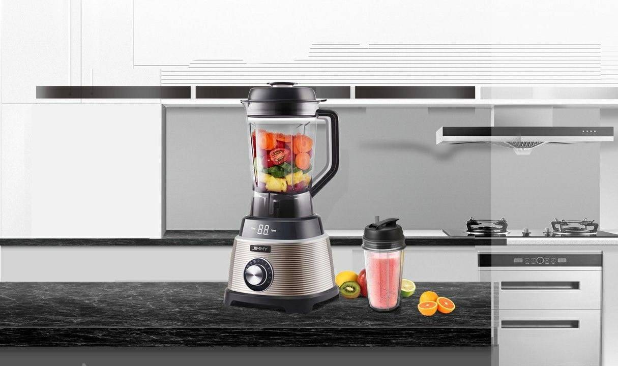 JIMMY B53 1000W Smart High Speed Blender with LED Display, Stainless Steel blades, Self-Cleaning ...